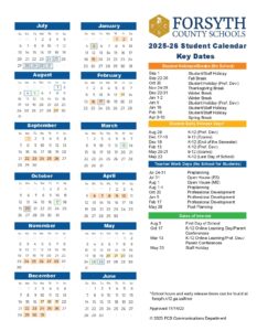Forsyth County Schools Calendar 2025-2026 - New School Calendar