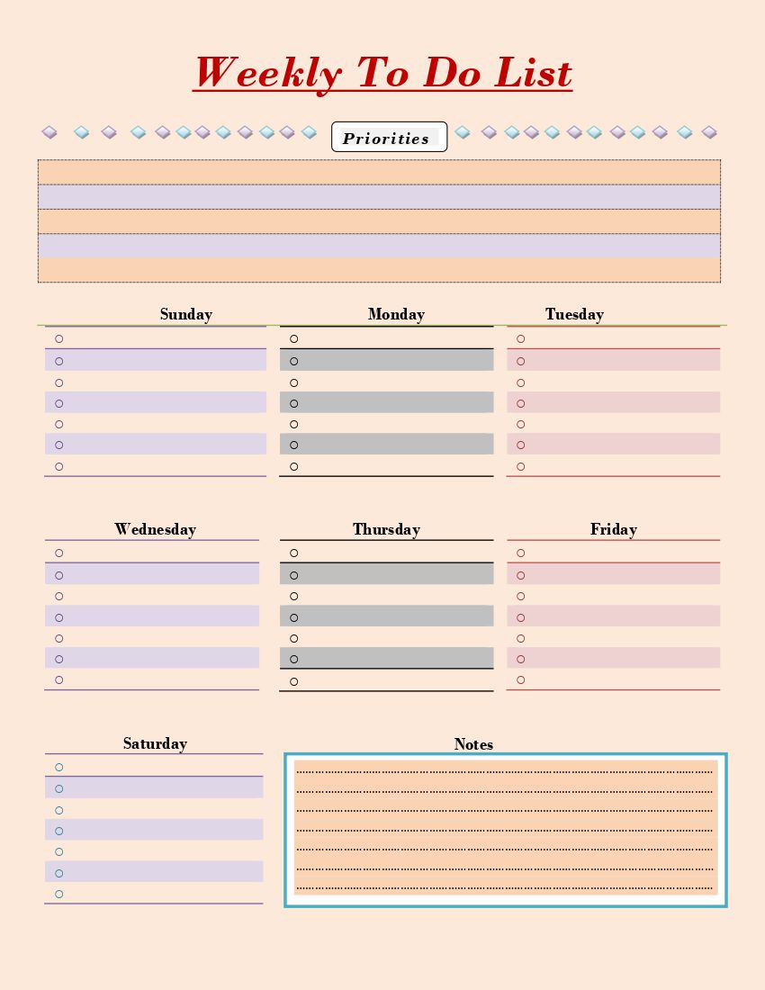Weekly Planner Templates for Students (Plan Your Work) - New School ...